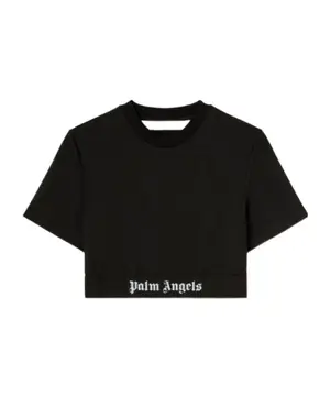Palm Angels Logo Tape Cropped Top