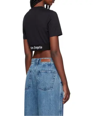 Palm Angels Logo Tape Cropped Top