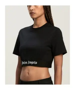 Palm Angels Logo Tape Cropped Top