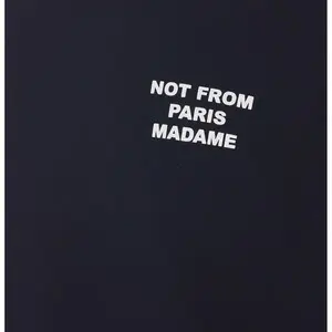 Drole De Monsieur Drôle De Slogan Printed Crewneck T-shirt - Black
