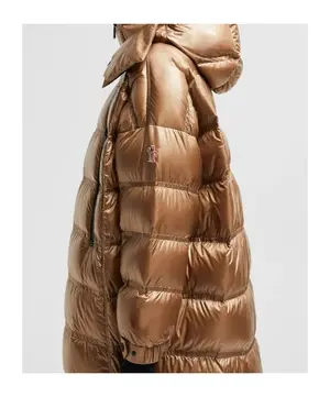 Moncler Rochelair" Long Down Coat - Beige