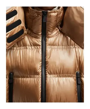 Moncler Rochelair" Long Down Coat - Beige