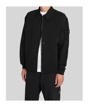Stone Island Logo Patch Zip-up Sweatshirt