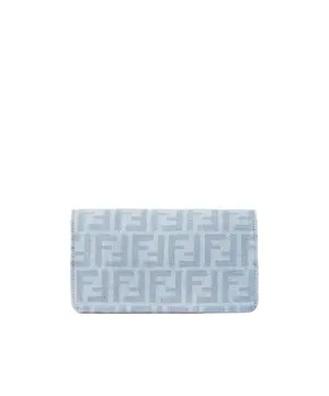 Fendi Baguette Wallet On Chain - Light Blue