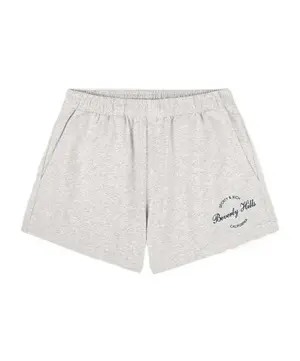 SPORTY  RICH Sporty & Rich Elastic Waist Shorts With 'beverly Hills' Print - No