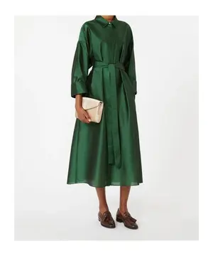 Max Mara Anna Long-sleeved Dress - Green