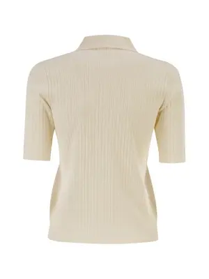 Max Mara Ribbed-knit Polo Top