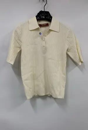 Max Mara Ribbed-knit Polo Top