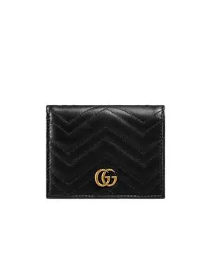Gucci Gg Marmont Card Case Wallet - Black