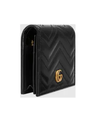 Gucci Gg Marmont Card Case Wallet - Black