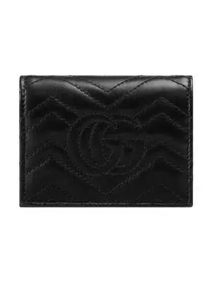 Gucci Gg Marmont Card Case Wallet - Black