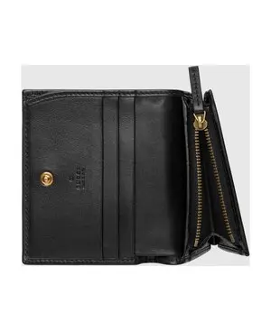 Gucci Gg Marmont Card Case Wallet - Black