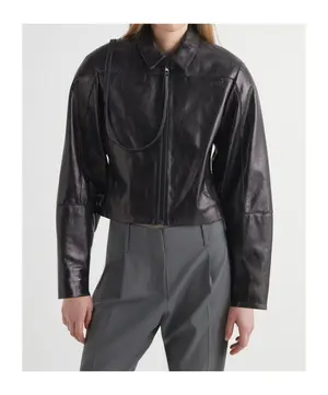 Paloma Wool Long-sleeved Leather Jacket