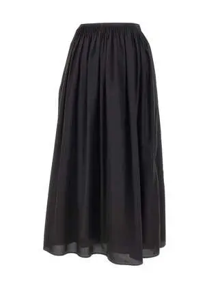Loulou De Saison Naya Flared Midi Skirt - Black