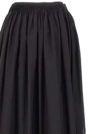 Loulou De Saison Naya Flared Midi Skirt - Black