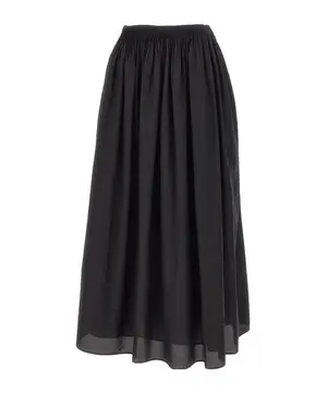 Loulou De Saison Naya Flared Midi Skirt - Black