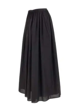 Loulou De Saison Naya Flared Midi Skirt - Black