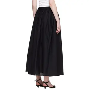 Loulou De Saison Naya Flared Midi Skirt - Black