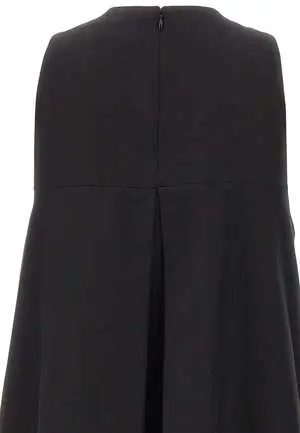 Loulou De Saison Sleeveless Gathered Round Neck Top - Black