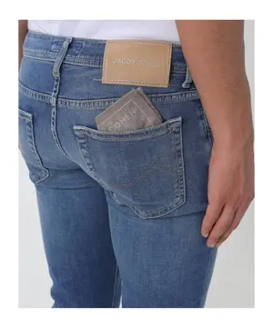 Jacob Cohen Straight Leg Jeans With Logo Detail