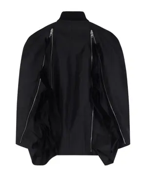 Comme Des Garçons Ruffled Zip-detail Jacket