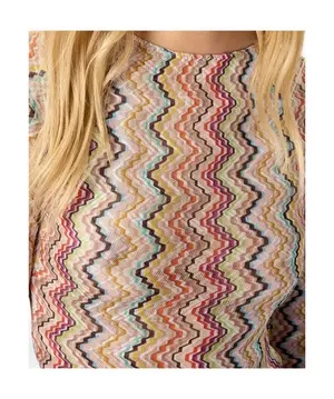 Missoni Zigzag-knit Open-back Mini Dress