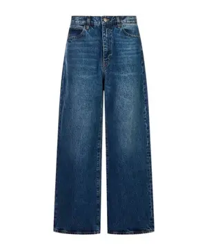 FRAME The Bow Wide-leg Jeans - Blue
