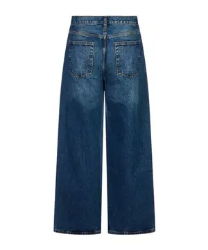 FRAME The Bow Wide-leg Jeans - Blue