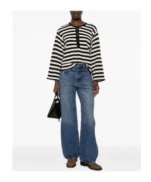 FRAME The Bow Wide-leg Jeans - Blue