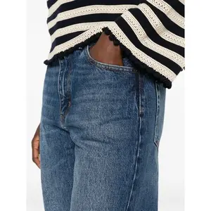 FRAME The Bow Wide-leg Jeans - Blue