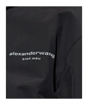 Alexander Wang Cropped Rhinestone Hooded Jacket