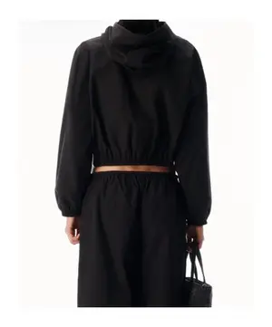 Alexander Wang Cropped Rhinestone Hooded Jacket