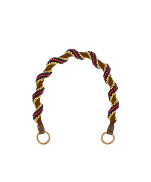 Etro Twisted Beaded Bag Strap With Gold Tone Hardware