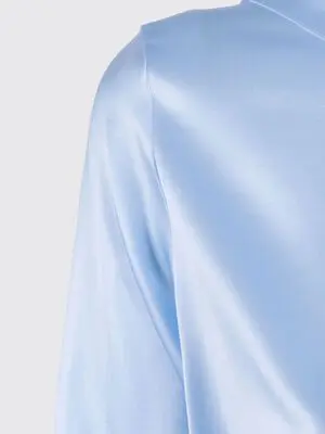 MAZZARELLI Satin Finish Long Sleeve Blouse