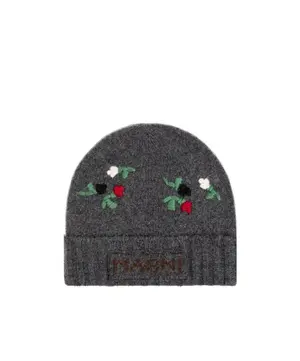 Marni Embroidered Logo Beanie Hat