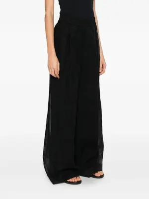 Brunello Cucinelli Elasticated-waistband Palazzo Pants - Black