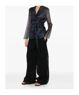 Brunello Cucinelli Elasticated-waistband Palazzo Pants - Black