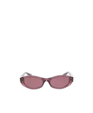 Balenciaga Logo Oval Frame Sunglasses - Pink