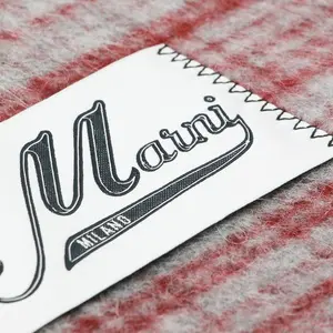 Marni Logo Patch Fringed Scarf