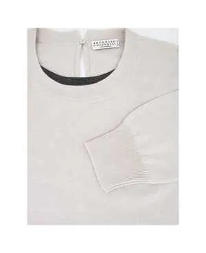 Brunello Cucinelli Crewneck Jumper With Ribbon Detail
