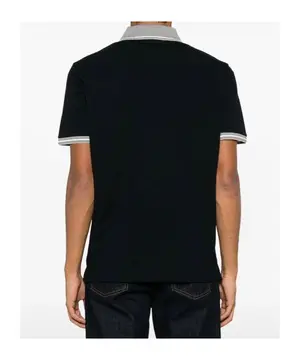 Emporio Armani Piped Collar Piqué Polo Shirt
