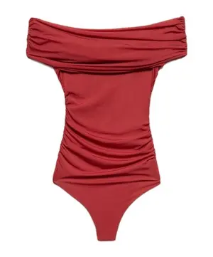 ANIYE BY Off-the-shoulder Pleated Bodysuit