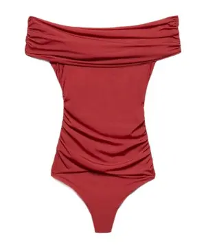 ANIYE BY Off-the-shoulder Pleated Bodysuit