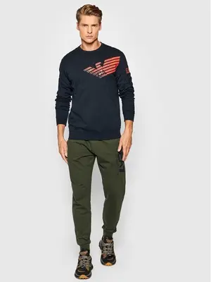 Emporio Armani Logo Print Crewneck Sweatshirt