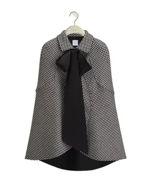 Dior Cape With Tied Neckline - Black