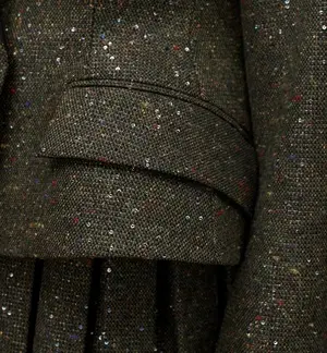 Dior Cropped Fitted Jacket With Shawl Lapel And Fabric Covered Button Front