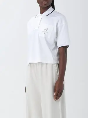 Brunello Cucinelli Cropped Polo Shirt With Ribbed Trim