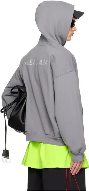 Balenciaga Logo Embroidered Hoodie