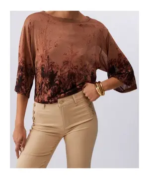 Liu Jo Printed Jumper With Three-quarter Sleeves
