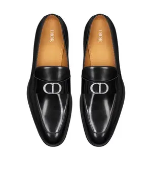 Dior Logo Plaque Slip-on Loafers